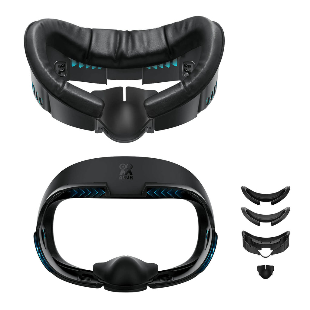 AMVR Upgraded 3 in 1 PU Leather Facial Interface for Meta Quest 3